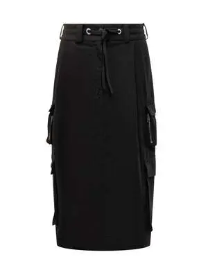 Dolce & Gabbana Cargo Mini Skirt In Cotton - Nero