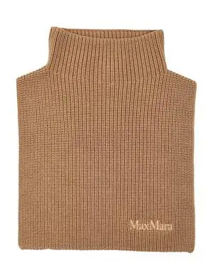 Max Mara Wool Ribbed Turtleneck Neckwarmer