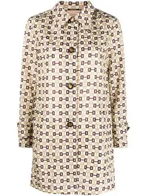 Gucci Horsebit Print Nylon Coat
