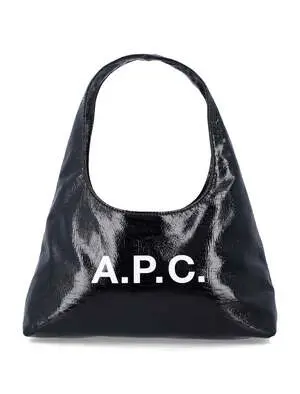 A.p.c. Ninon Mini Bag In Recycled Synthetic - Black