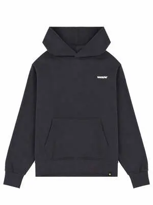 BARROW Oversized Cotton Hoodie With Logo Detail - Black