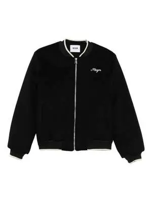 MSGM Varsity Jacket With Logo Detail