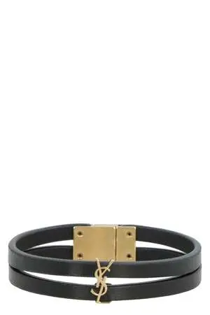 Saint Laurent Double Strand Logo Bracelet