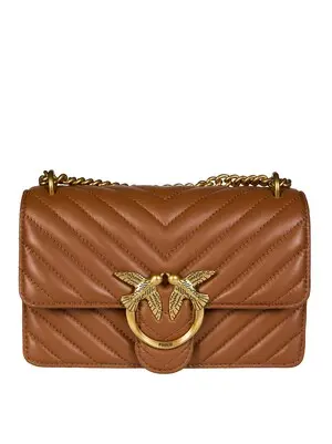 Pinko Mini Love One Shoulder Bag - Marrone