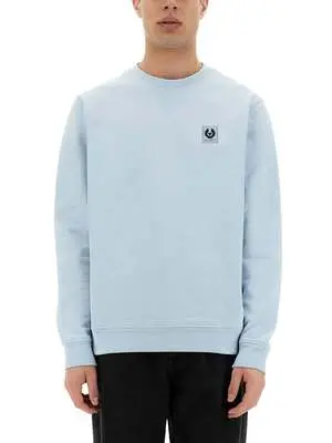 Belstaff Crewneck Sweatshirt With Logo Patch