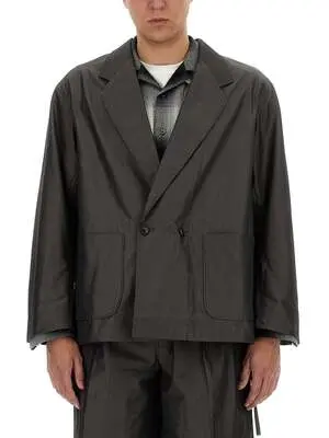 AIE Contrasting Wool Upper Casual Jacket
