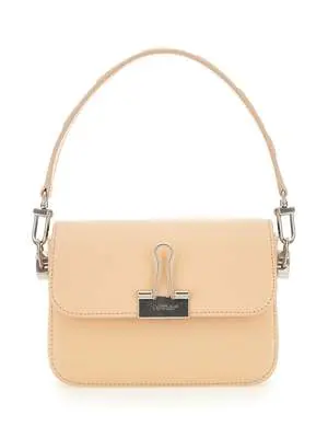 Off-White Small Binder Shoulder Bag - Beige