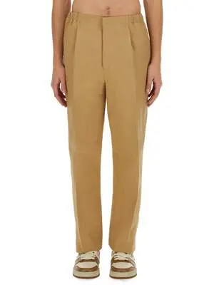 Fendi Straight-leg Paper Canvas Trousers - Brown