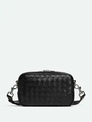 Bottega Veneta Intrecciato Leather Mini Bag - Nero