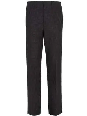 Fendi S Trouser With Belt Loops And Zip Fastening Size - Nero