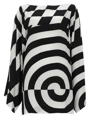 Dries Van Noten Graphic Print Viscose Top - Multicolour