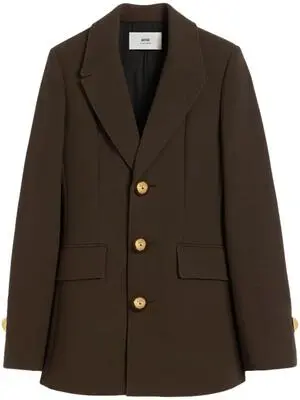 AMI Paris Wool Single Breasted Boxy Jacket