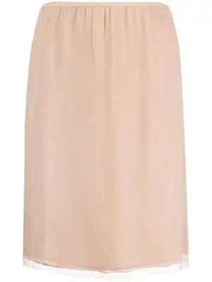 Gucci Silk Chiffon Slim Fit Skirt
