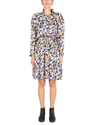 Kenzo Blurred Flowers High Neck Dress - Multicolour