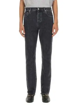 Gucci Denim Pants With Label - Black
