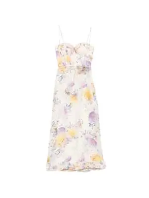 Zimmermann Corset Bodice Mini Dress With Flower Belt