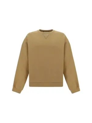 Gucci Cotton Jersey Sweatshirt With Web Ribbon - Beige