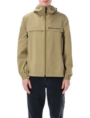 Moncler Zip-up Hooded Jacket - Beige