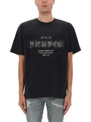 PURPLE BRAND Graphic Cotton T-shirt - Black