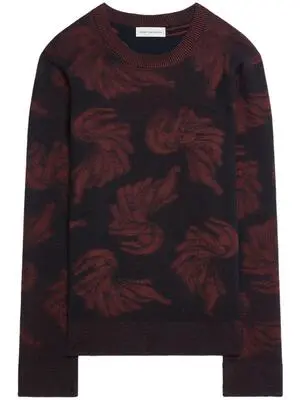 Dries Van Noten Striped Jacquard-knit Half-zip Sweater