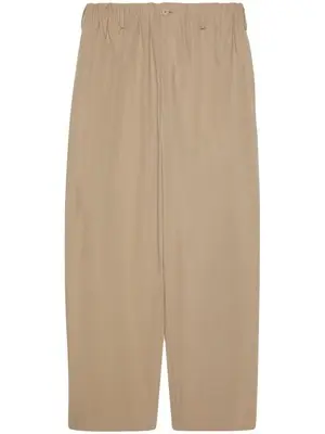 Gucci Cotton Poplin Trousers - Brown
