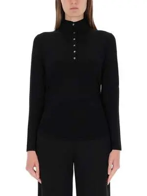 Theory Wool Turtleneck Pullover - Black