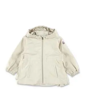 Moncler Moncler Lightweight Hooded Jacket With Pleated Back Beige
