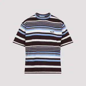 Prada Striped Crew Neck Cotton Sweater - Multicolour