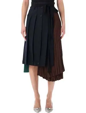 Prada Patchwork Midi Skirt - Blue