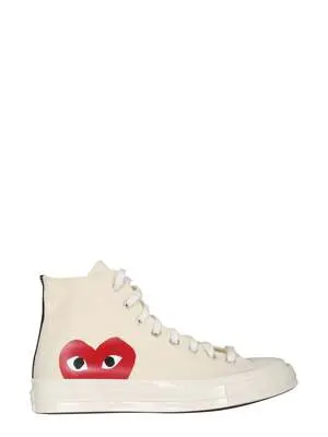CONVERSE X COMME DES GARONS PLAY Chuck 70 High Top Sneakers - White