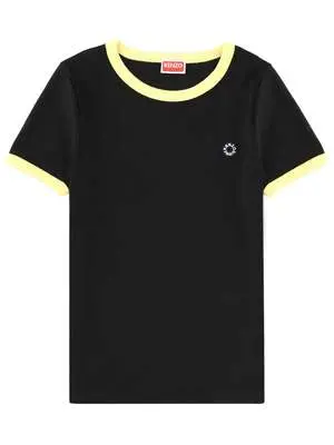 Kenzo Short Sleeve T-shirt With Contrast Trim - Black
