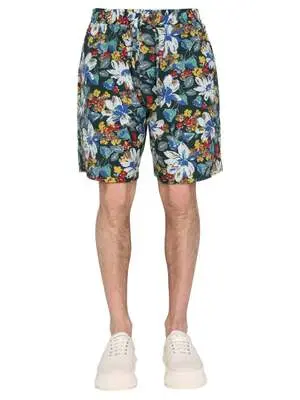 You Must Create Floral Print Bermuda Shorts