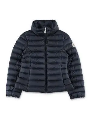 Moncler Hooded Glossy Shell Down Jacket - Blue