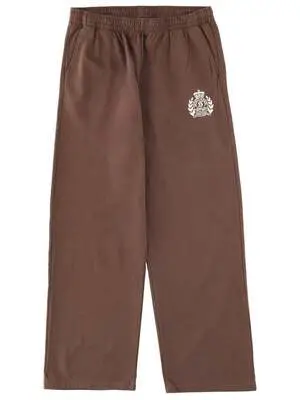 SPORTY & RICH Logo Detail Relaxed Fit Trousers - Brown