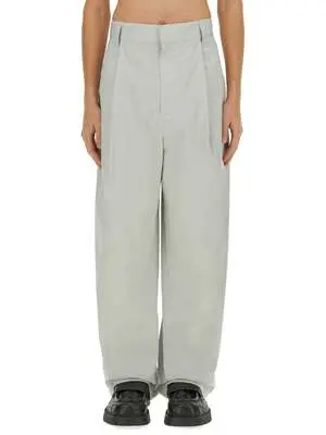 Bottega Veneta Cotton-silk Trousers - Grey