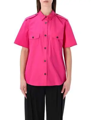 Prada Cotton Poplin Short Sleeve Shirt - Fuchsia