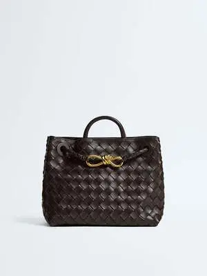 Bottega Veneta Mini Top Handle Bag With Signature Knot Detail - Brown
