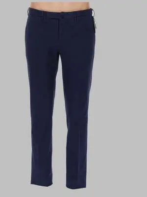 Incotex Cotton Blend Trousers With Tailored Fit - Blue