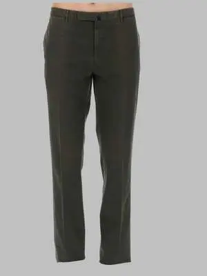Incotex Cotton Blend Trousers With Tailored Fit - Green