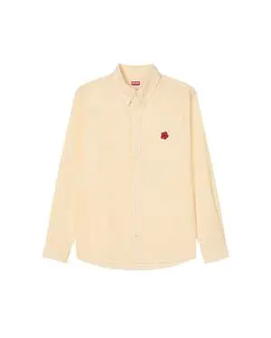 Kenzo Casual Button-down Shirt With Floral Embroidery For - Yellow