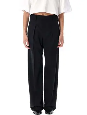 Isabel Marant Étoile Straight Leg Pleated Trousers - Black