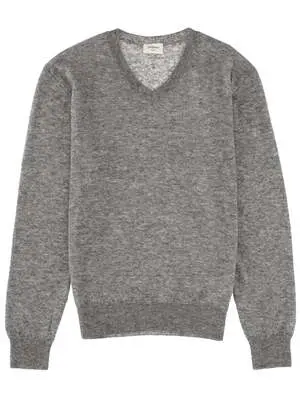 Saint Laurent Chic Cashmere And Silk Blend Sweater - Grey