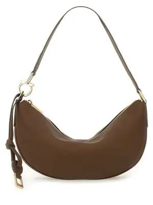 FERRAGAMO Leather Hobo Xs Crossbody Bag - Brown