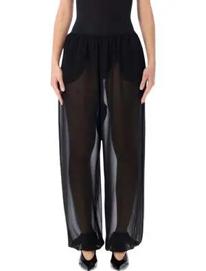 THE FRANKIE SHOP The Orissa Sheer Balloon Pants - Black