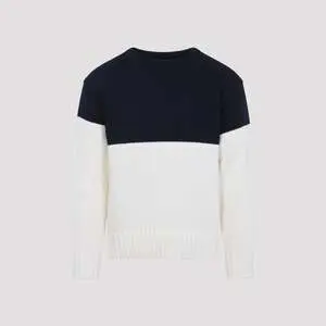 Ralph Lauren Purple Label Color Block Cotton Pullover - Blue