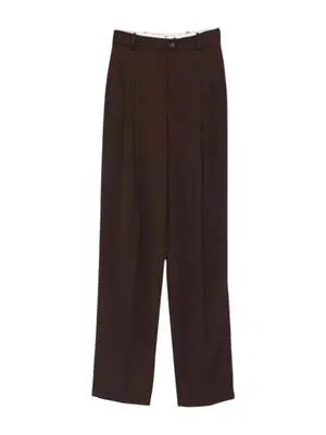 Elisabetta Franchi Stylish High-waisted Pants - Cacao