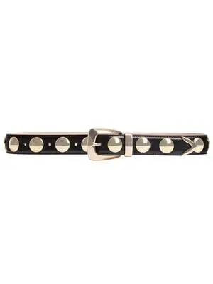 KHAITE KHAITE 3cm Studded Leather Belt