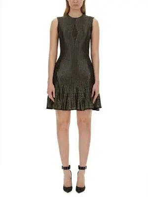 Alexander McQueen Pleated Skirt Dress - Black