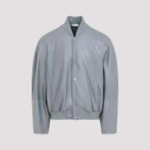 Fear Of God Leather 9 Raglan Bomber Jacket - Grey