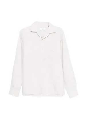 LARDINI Lardini Men's Long-Sleeved Polo Shirt With Front Buttoning And Chest Pocket Beige